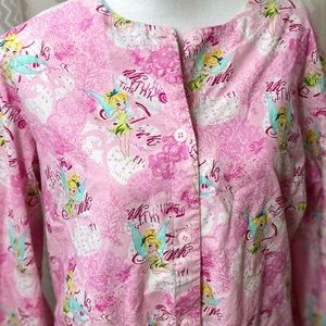 Disney | Tops | Disney Tinkerbell Lab Coat Jacket Pink L | Poshmark